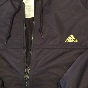 adidas | Jackets & Coats | Adidas Navy Blue Lined Trefoil Coat Jacket ...